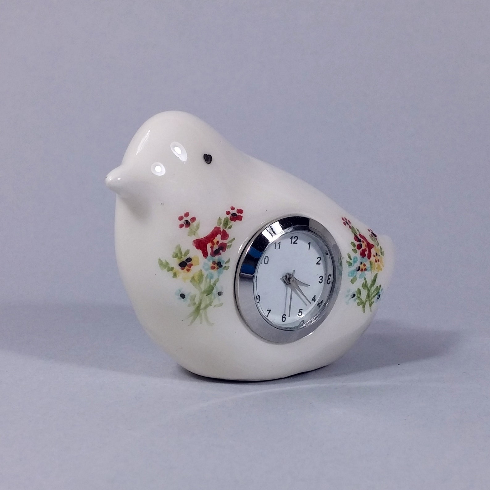 Small Desk Clock or a Ceramic Bird Table Clock. A Retro Style - Etsy