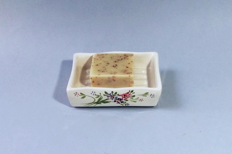 White Ceramic Sponge Dish Soap Dish Sponge Rest Soap - Etsy