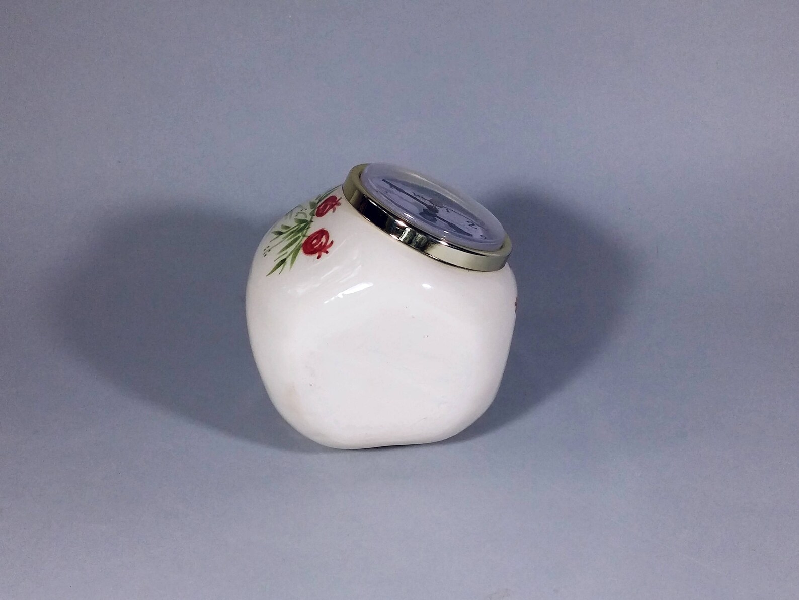 Desk Clock Table Clock White Ceramic Pomegranate Clock Ceramic | Etsy