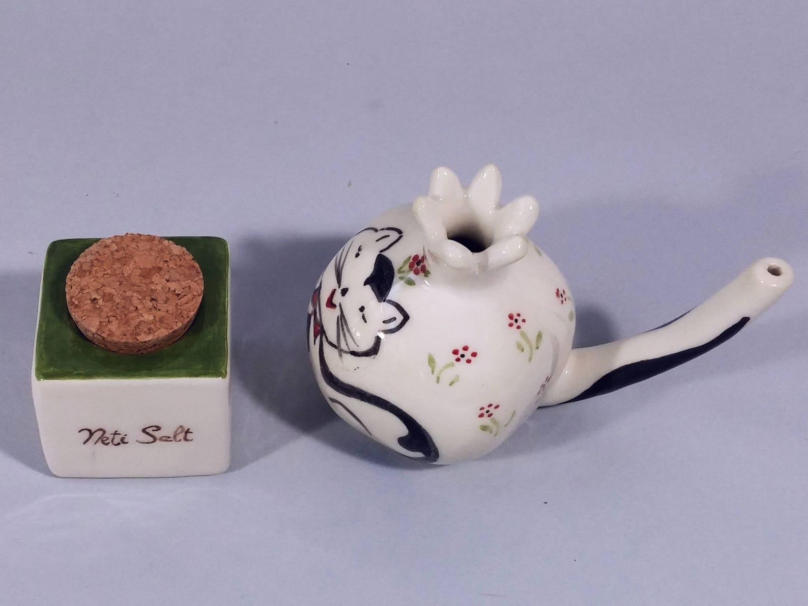Neti Pot Ceramic Neti Pot for Sinus Rinse White Ceramic Neti - Etsy