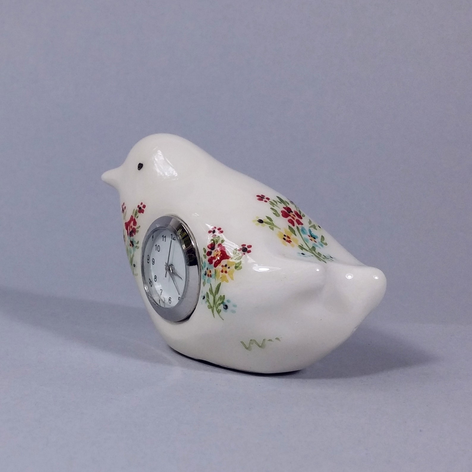 Small Desk Clock or a Ceramic Bird Table Clock. A Retro Style - Etsy