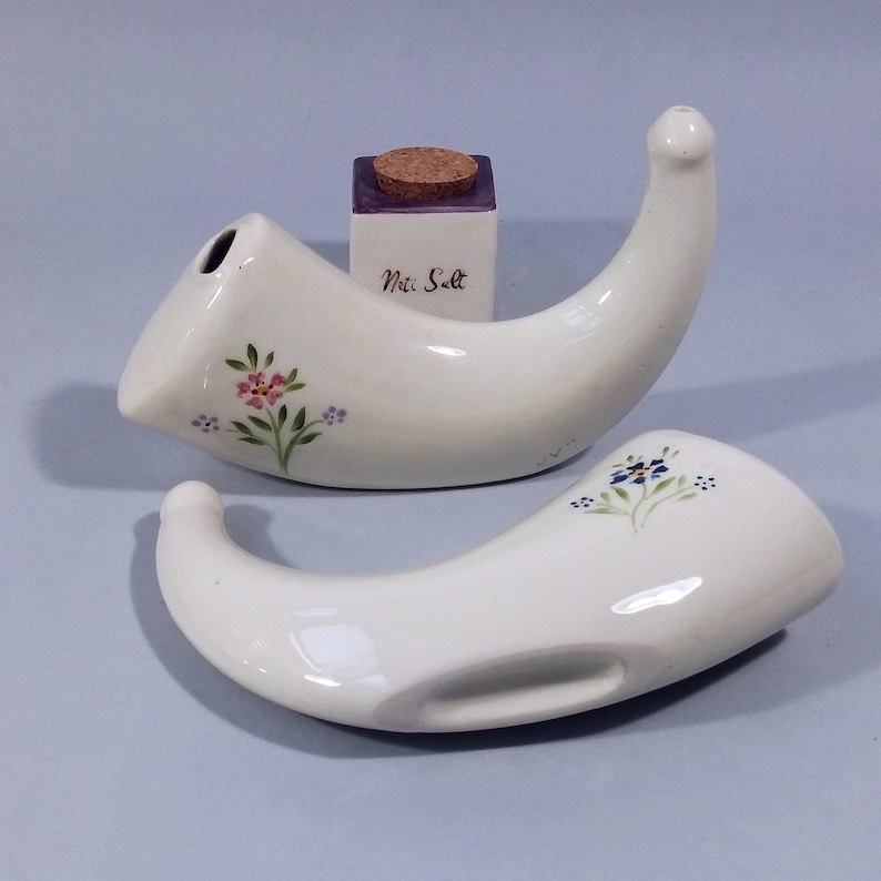 Neti Pot Ceramic Neti Pot for Sinus Rinse White Ceramic Neti | Etsy