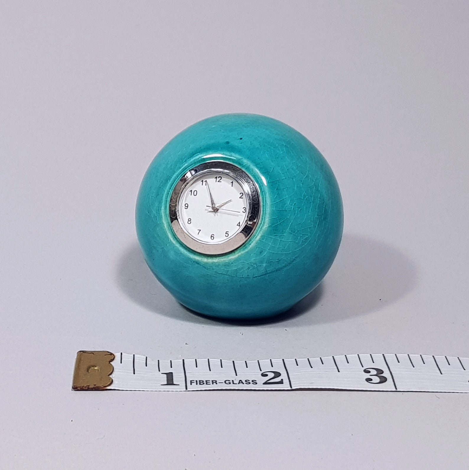 Turquoise Desk Clock Small Table Clock Desk Accessories | Etsy