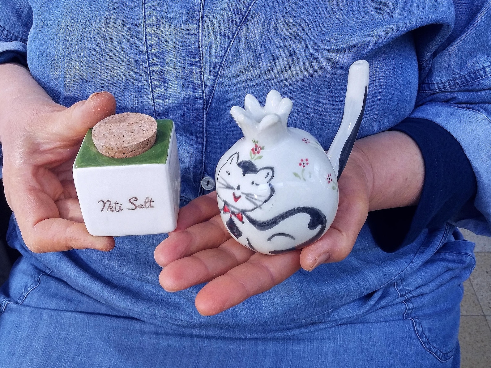 Neti Pot Ceramic Neti Pot for Sinus Rinse White Ceramic Neti - Etsy