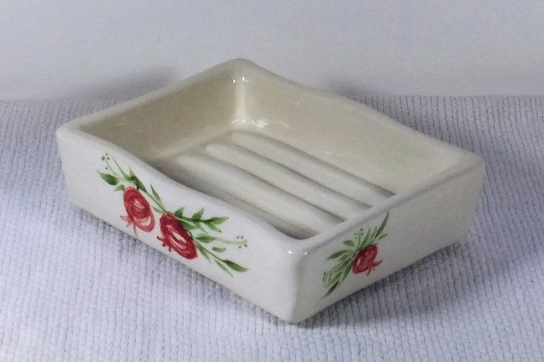White Ceramic Sponge Dish Soap Dish Sponge Rest Soap - Etsy