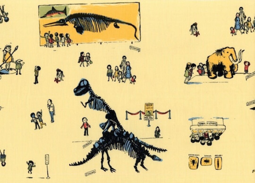 Heather Ross Munki Munki Fabric Natural History Museum Field Trip ...