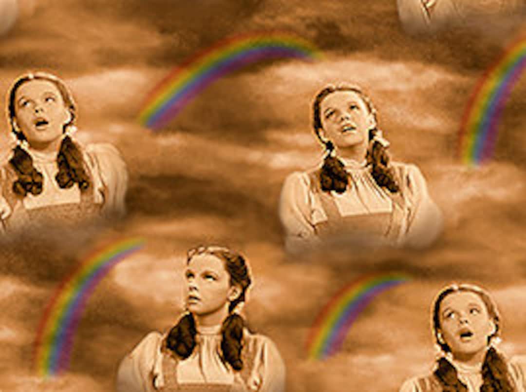Wizard of Oz Fabric - Dorothy Rainbow in Sepia - Under the Rainbow ...