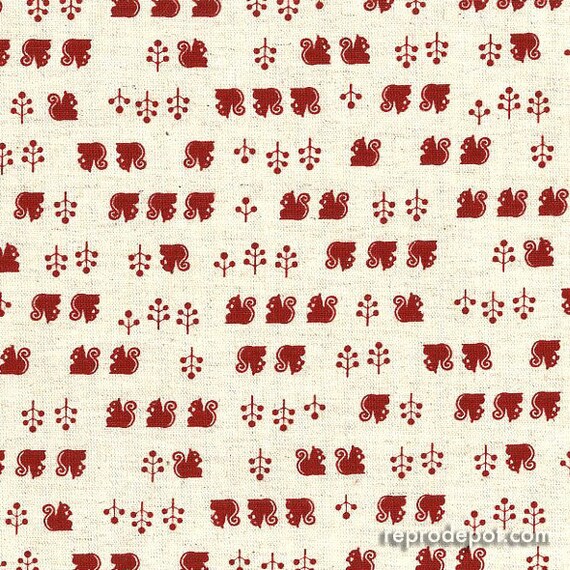 Fabric Jewelry & Beauty Trefle Frogs & Alphabet on Natural LinenCotton ...