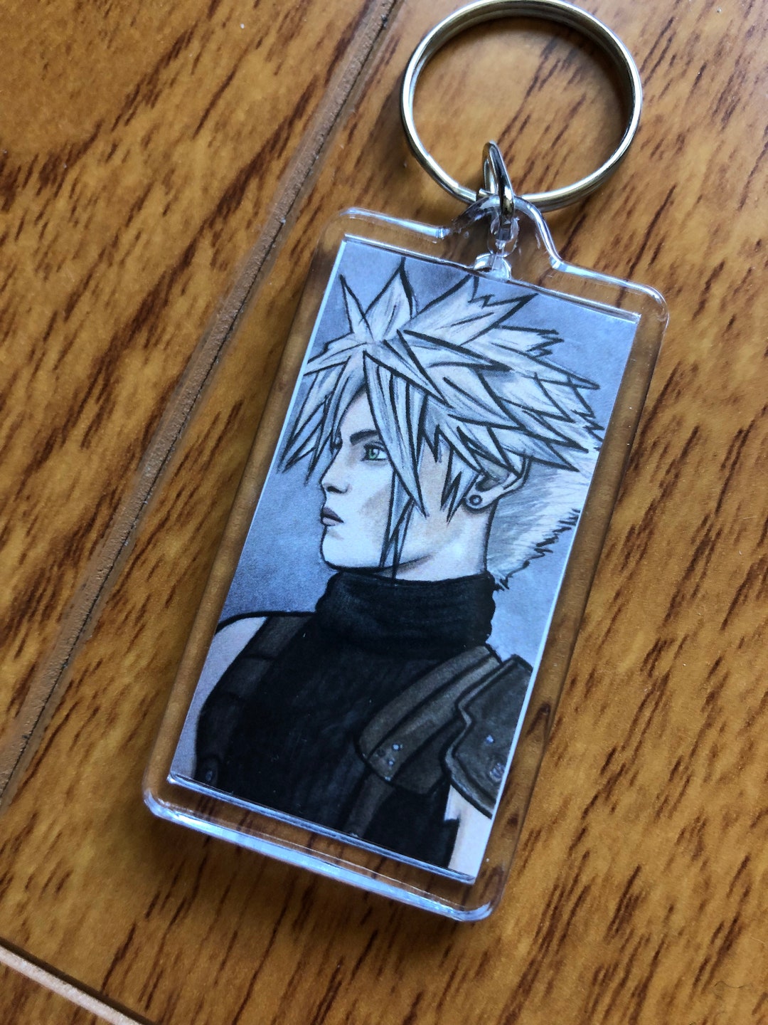 Cloud Strife Keychain | Final Fantasy Art Keychain - Etsy
