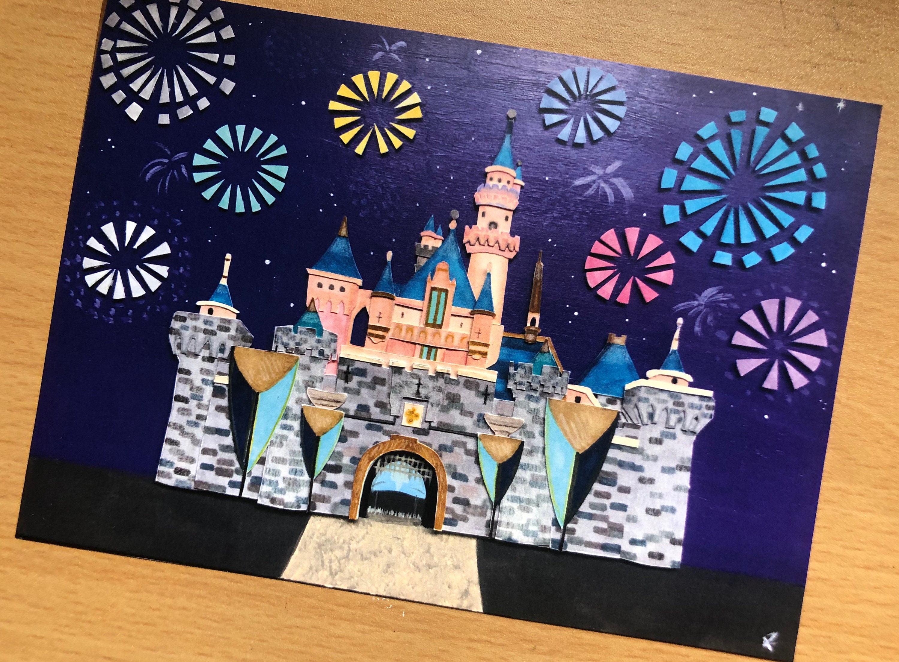 Sleeping Beauty Castle Disneyland Paper Art Print - Etsy Canada