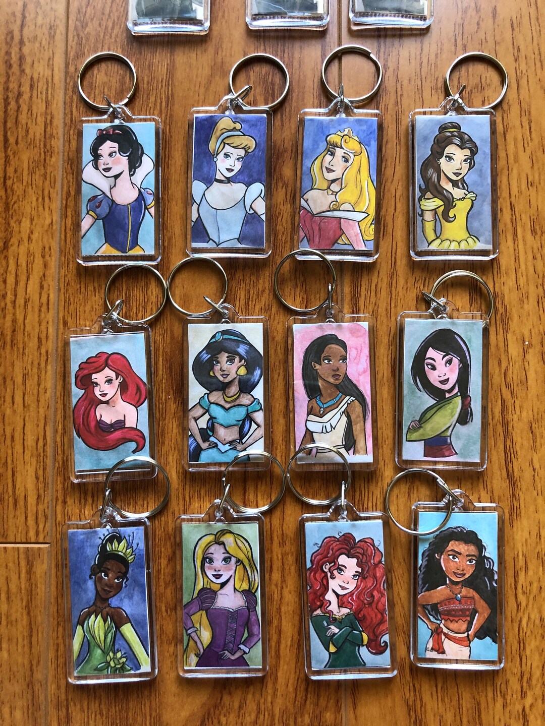 Disney Princess Keychains - Etsy