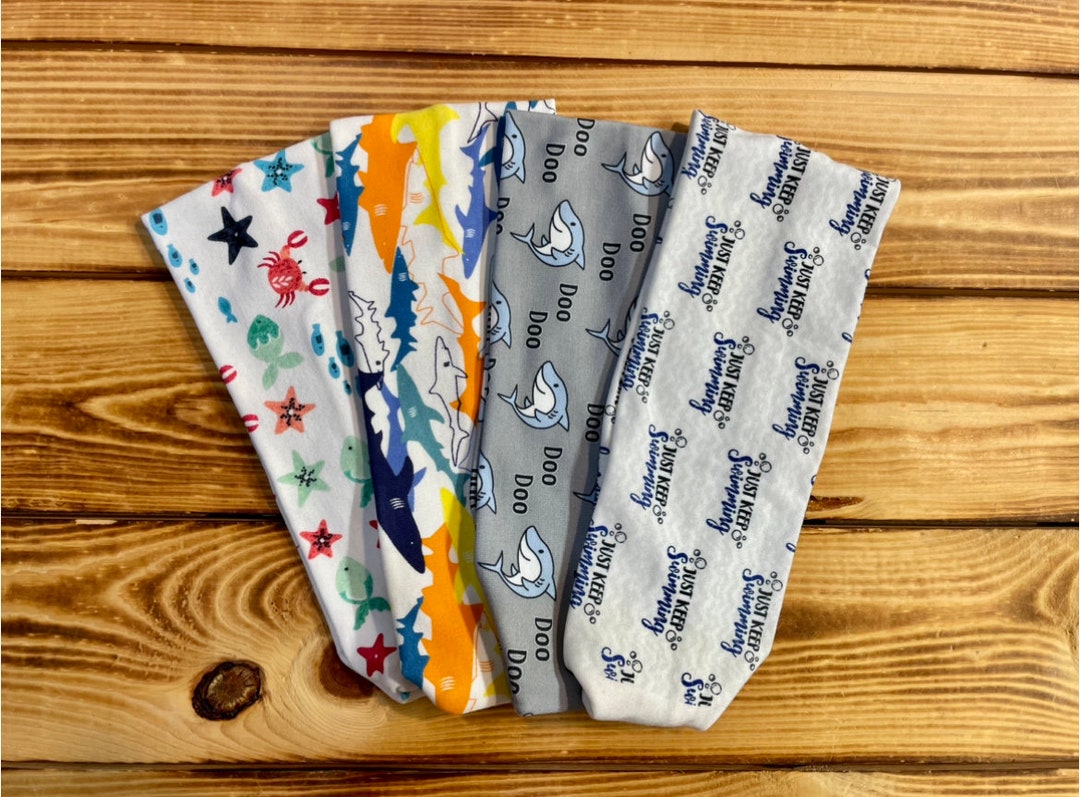 Under the Sea Sharks Fish Swimming Stretch Knit Headbands - Etsy