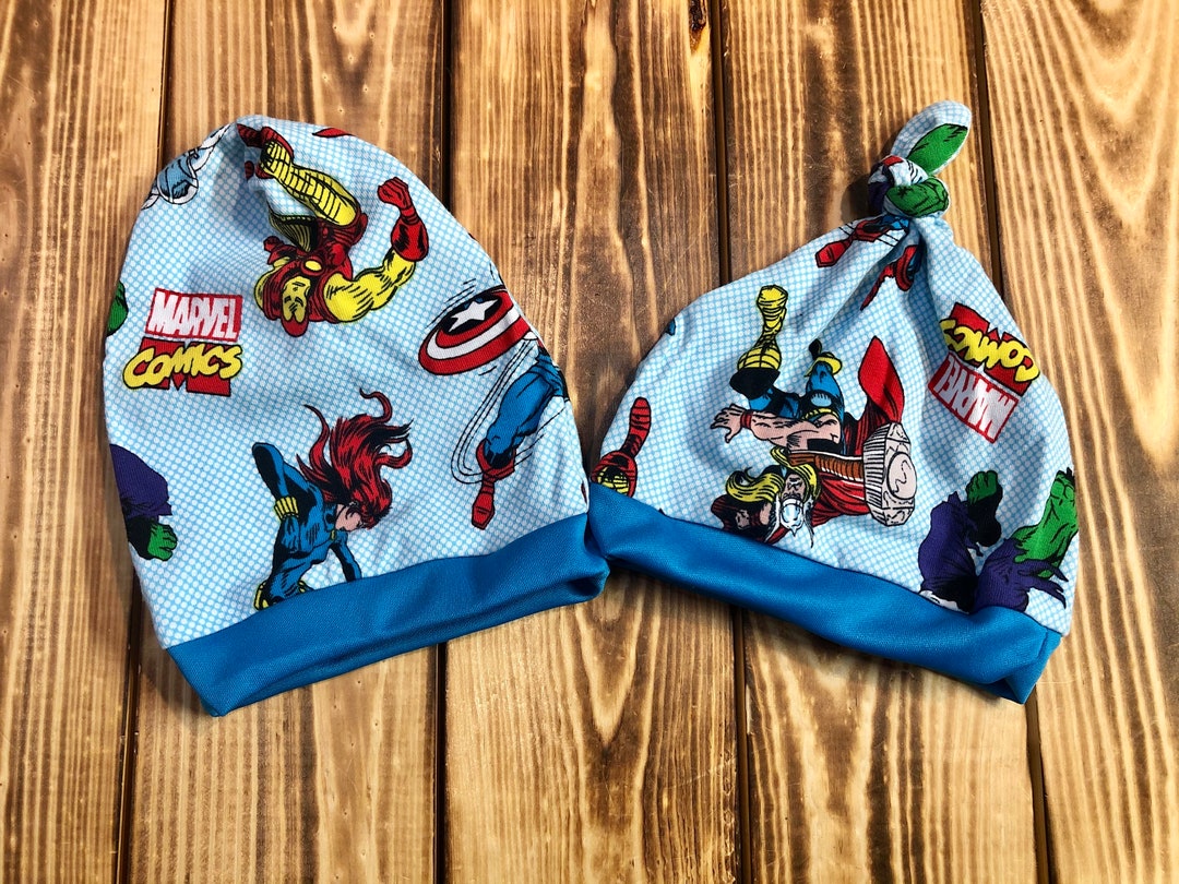 Marvel Comic Baby Knit Hats - Etsy