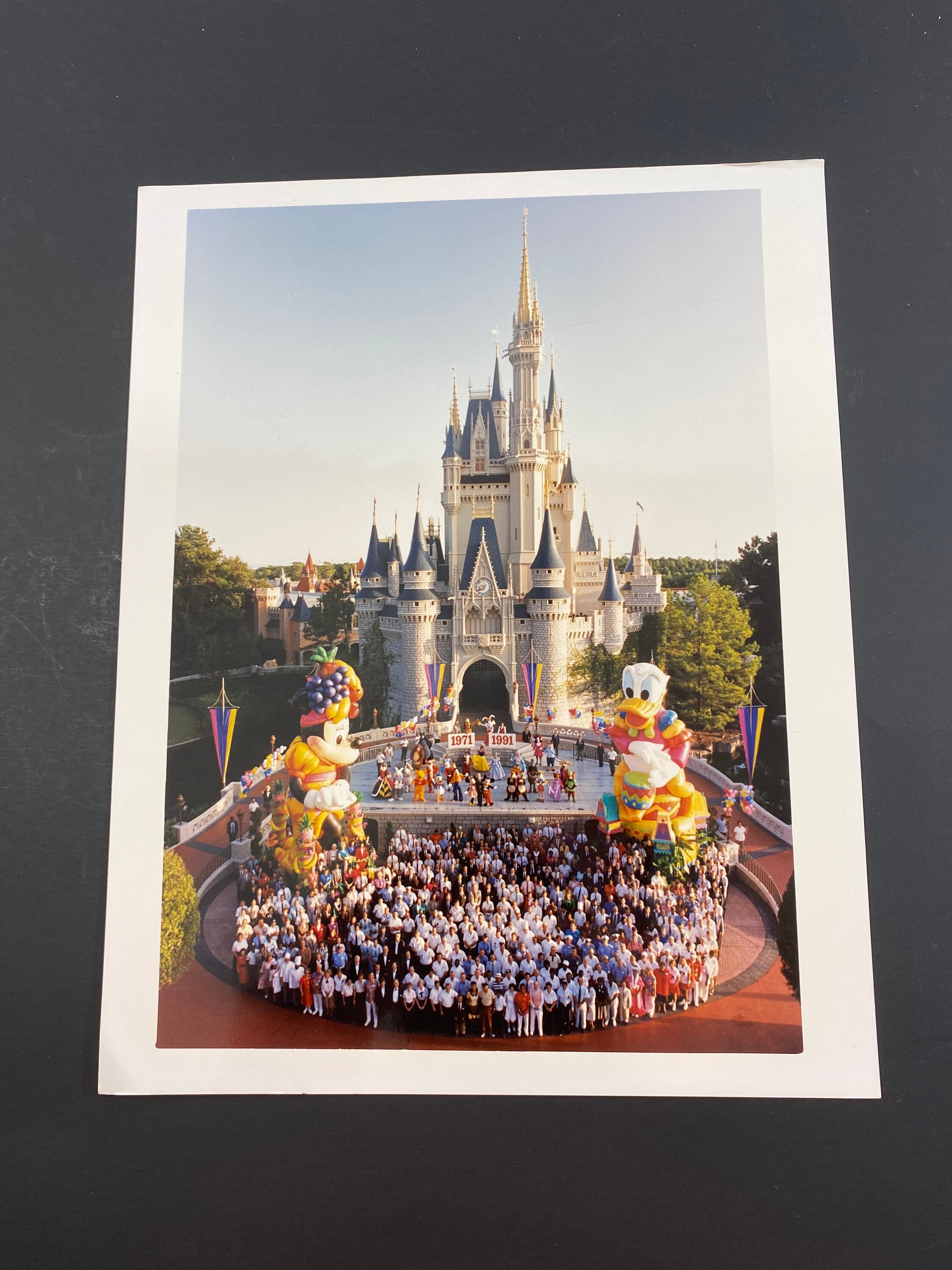 1991 Magic Kingdom Cinderella Castle Press Publicity Photo Mickey Mouse ...