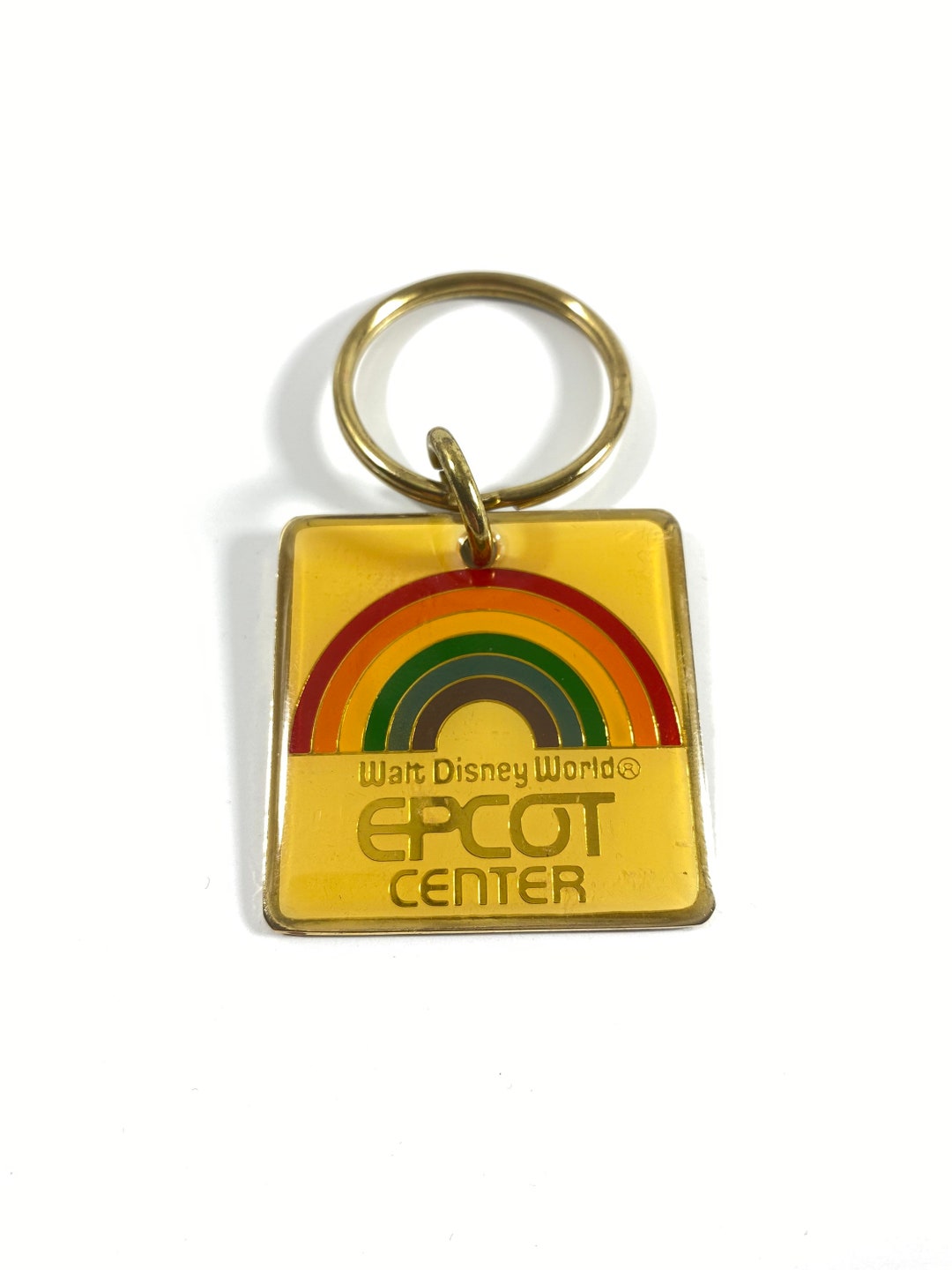 Walt Disney World EPCOT Center Square Key Chain - Made of Brass and ...