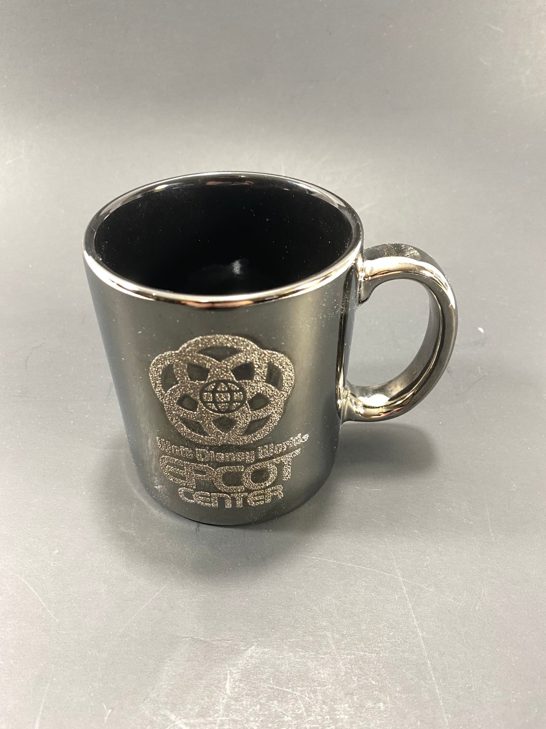 EPCOT Center Smoke Glass Cup - Chrome Drinking Mug - Metallic Finish ...