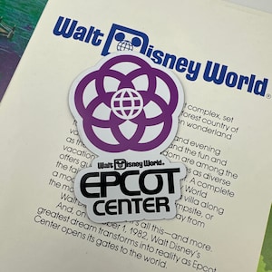 Epcot Center Walt Disney World Logo Die Cut Vinyl Magnet Retrocot ...