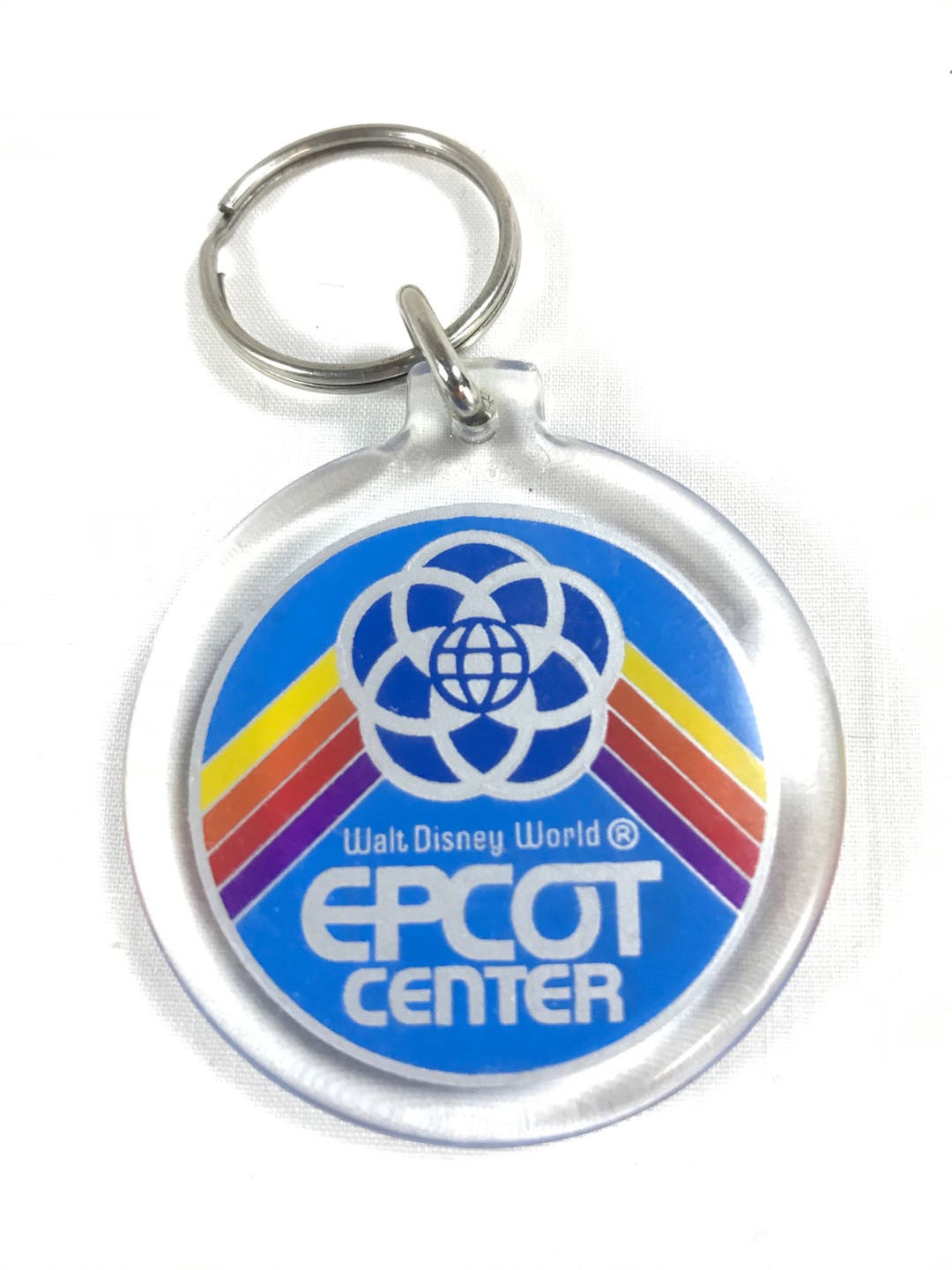 EPCOT Center Key Chain Made of Lucite 1980's Classic Unity Logo Blue ...