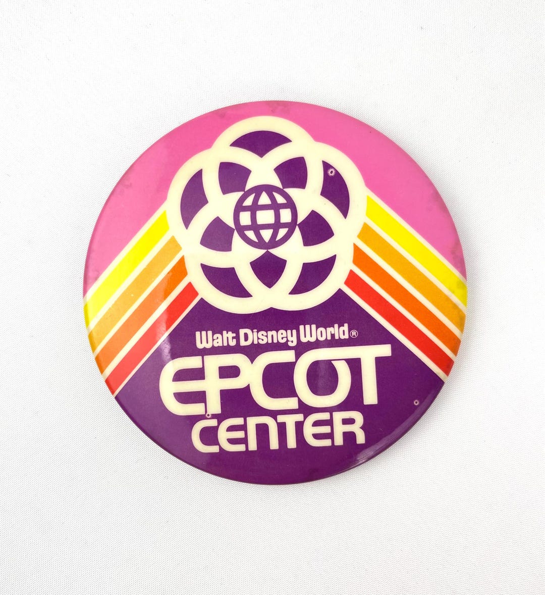 EPCOT Center Button Pin in Purple From Walt Disney World - Badge Large ...