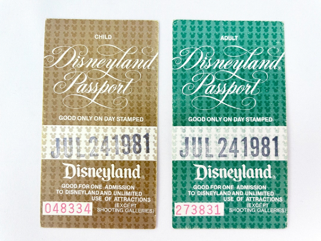 Child and Adult Disneyland Passport Ticket - Admission From 1981 for ...