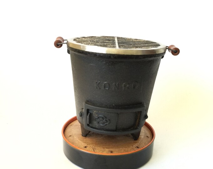 Mini Tabletop Hibachi Grill Vintage Konro Cast Iron Japanese Cooking - Etsy