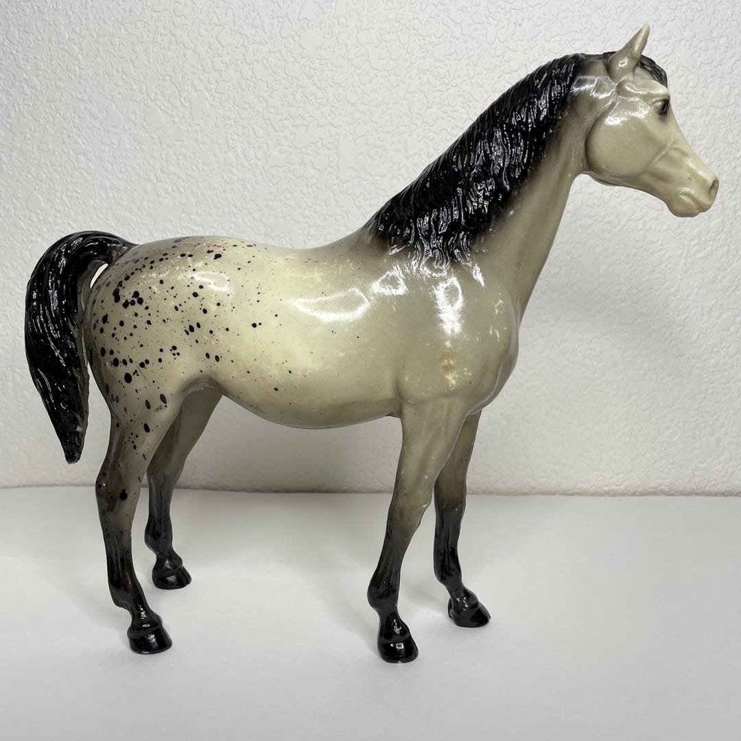 Breyer Family Arabian Mare Glossy Grey Belly Band Appaloosa Vintage ...