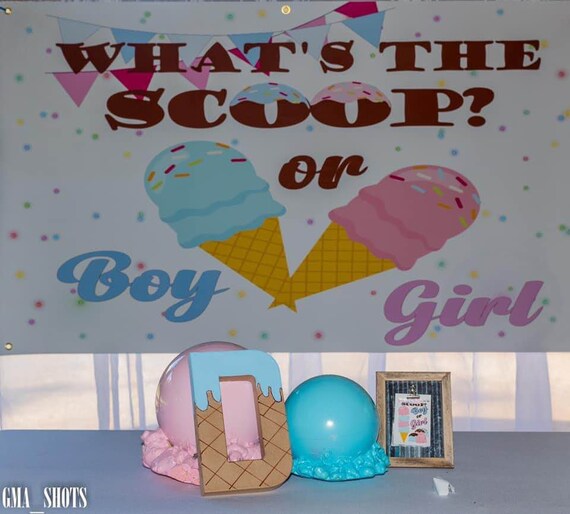 What's the Scoop Banner Design Whats the Scoop Baby | Etsy