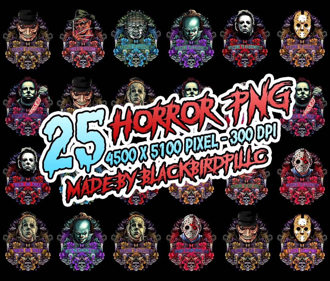25 Horror Png Clipart Design Bundle Horror Png Clipart - Etsy España
