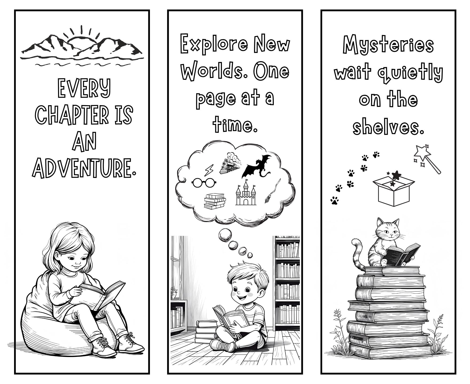 Printable Reading Tracker Bundle | Reading Map, Bookmarks, and Reading ...