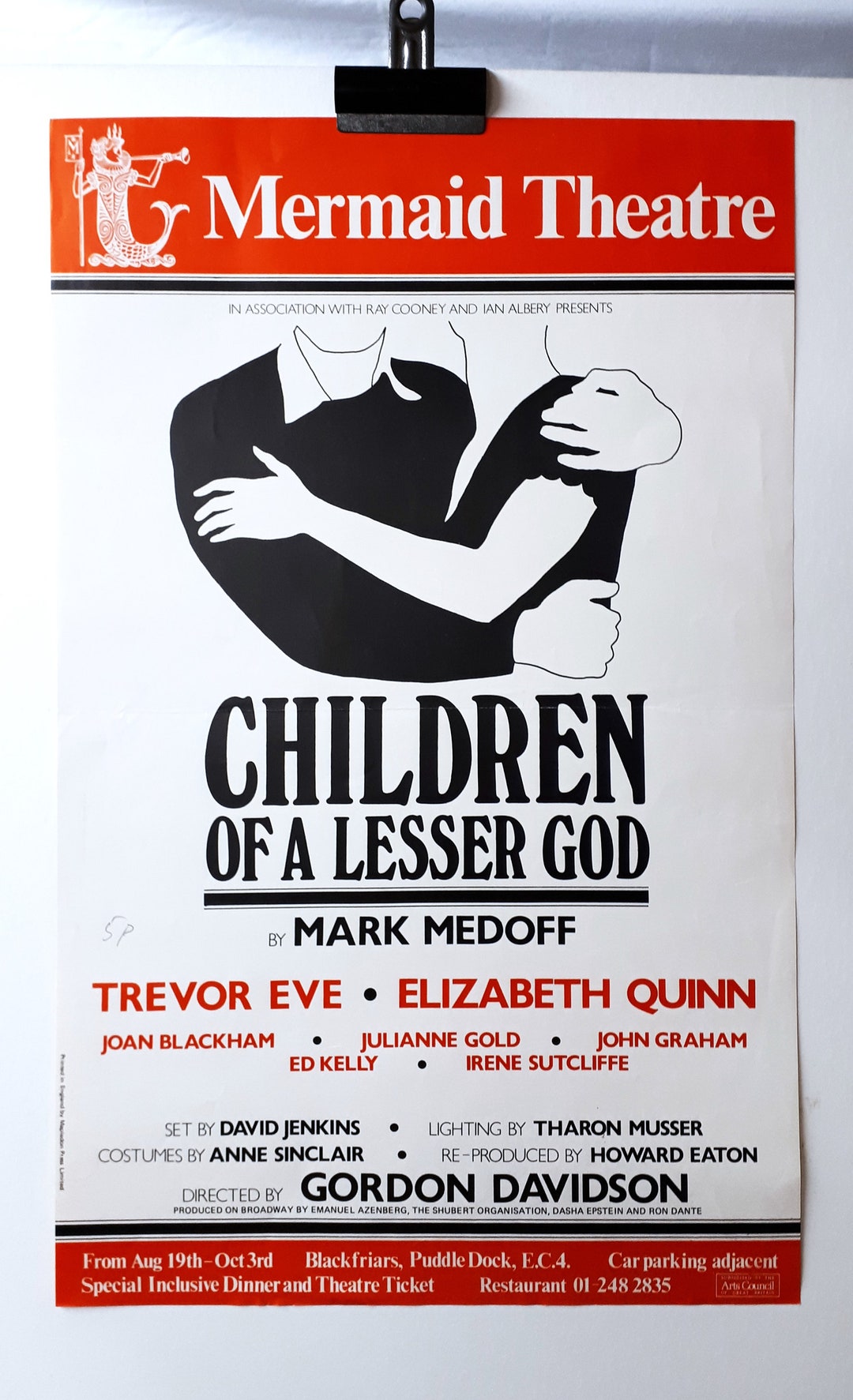 Children of a Lesser God Trevor Eve Mermaid Theatre London - Etsy