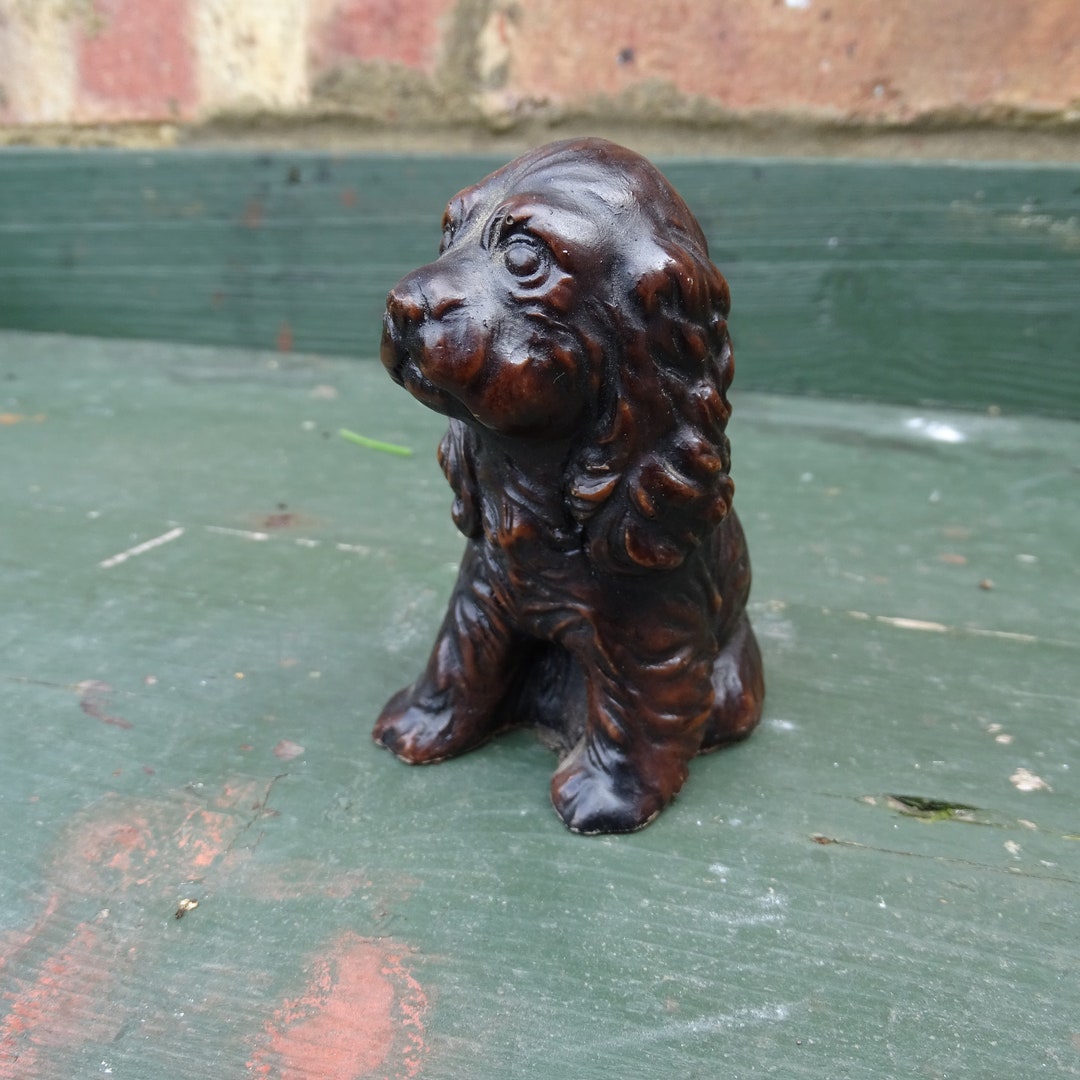 Cocker Spaniel Dog Resin Model Small Cheap Fun Dog Walker Owner Gift ...