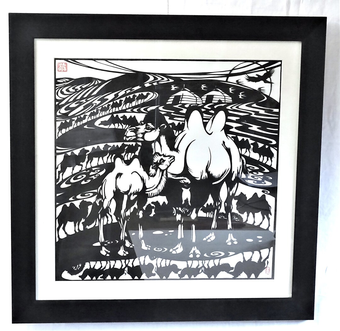 Original Papercut Zurag Silhouettes Mongolian Artist Norovsambuu ...