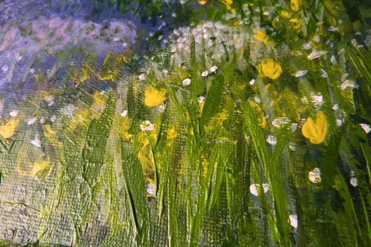 Original Painting SPRING EVENING GARDEN Ready to Hang - Etsy