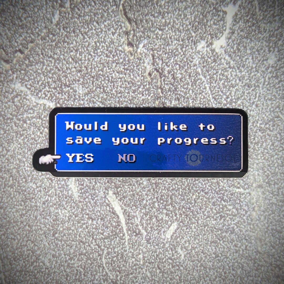 Final Fantasy Inspired Save Screen Dialogue Vinyl Sticker or Magnet - Etsy