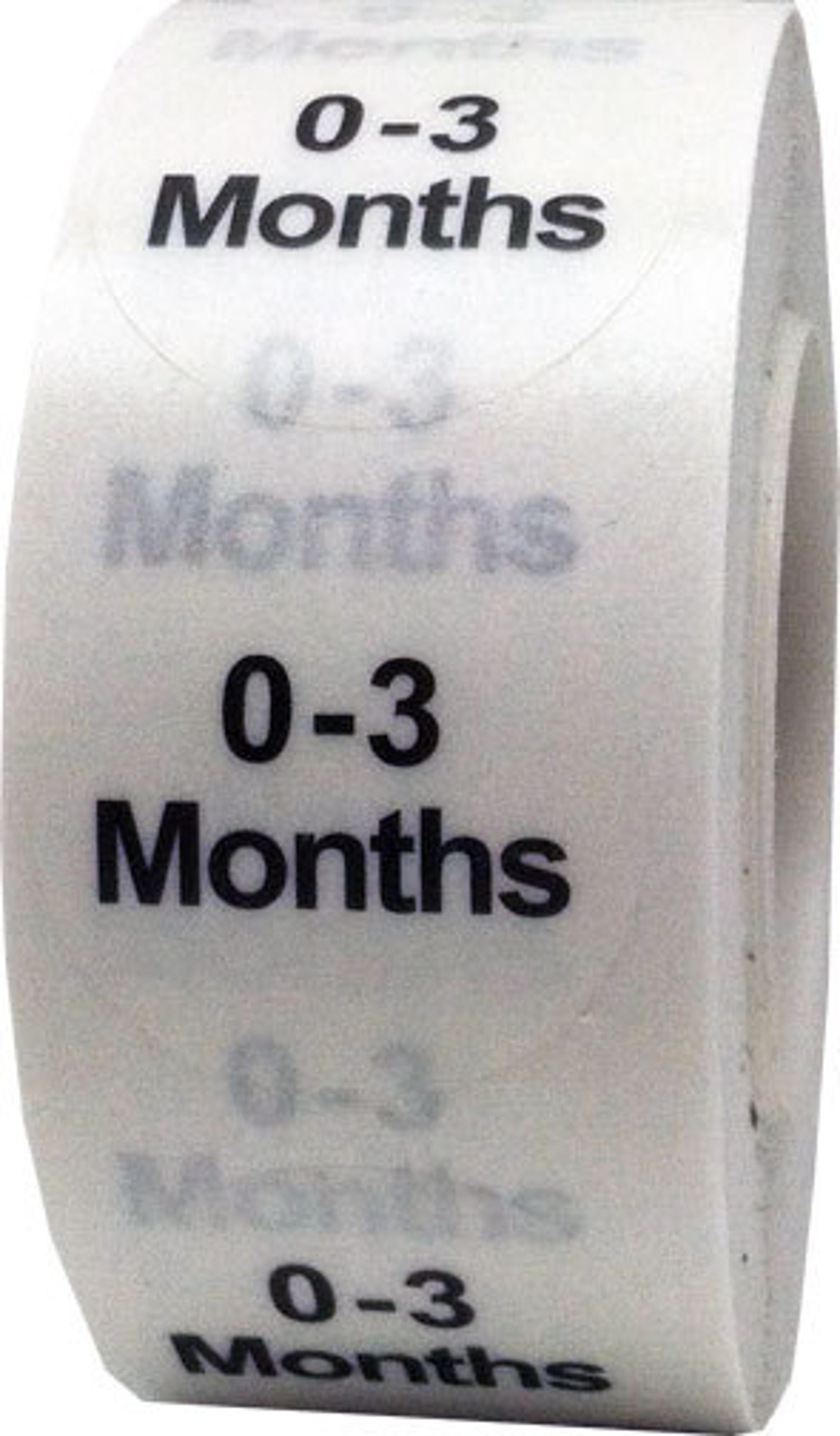 0-3 Months Baby Clothing Size Stickers 0.75 Inch Round Clear - Etsy