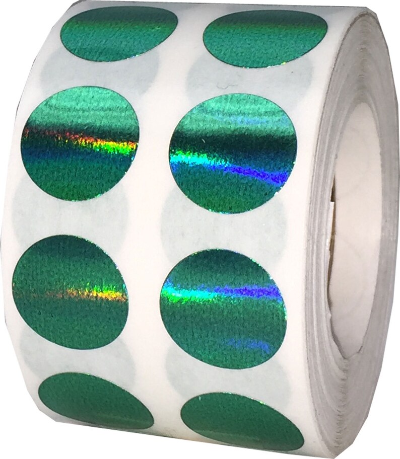 1000 Green Metalized Dot Stickers Small 1/2 Inch | Etsy