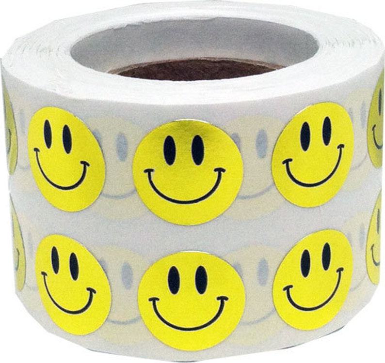 1000 Shiny Metallic Gold Smiley Happy Face Stickers Tiny | Etsy