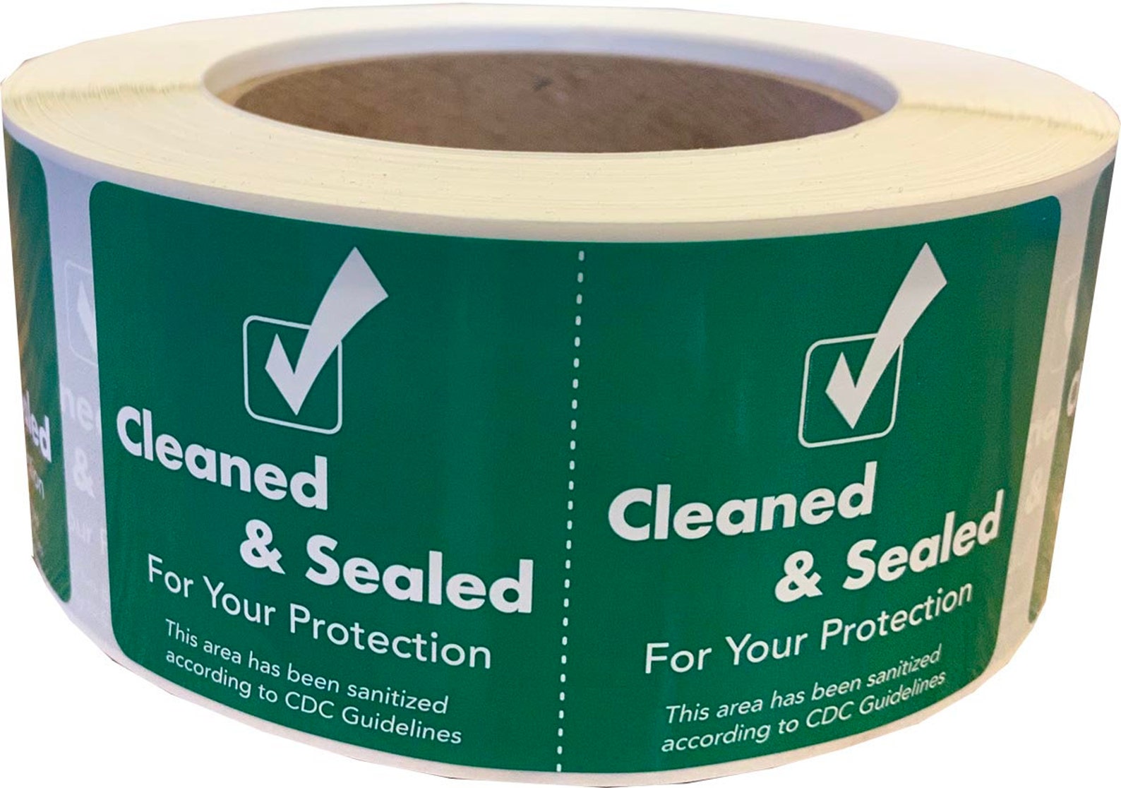 Green Tamper Seals Cleaned & Sealed Labels With Middle Slits - Etsy