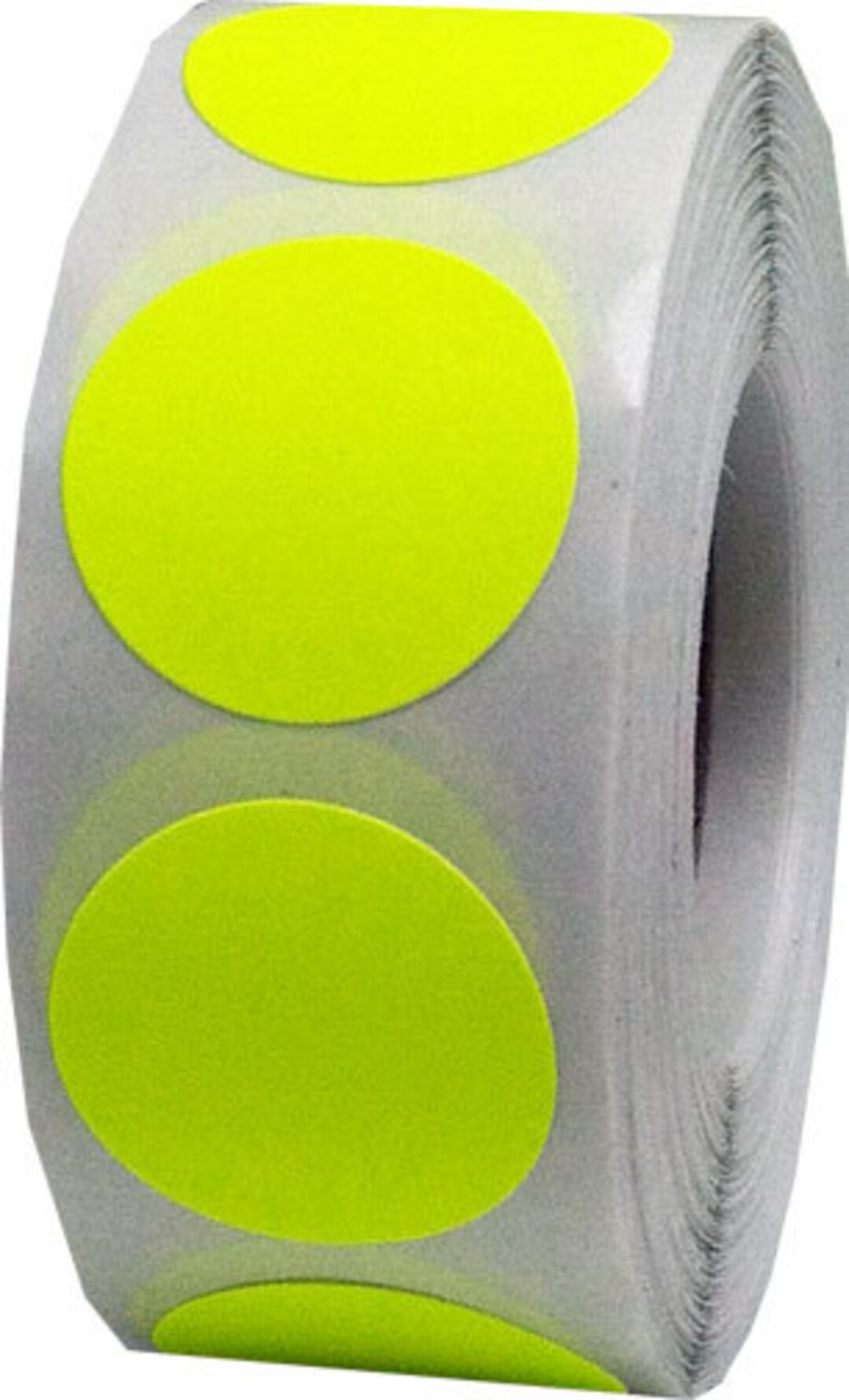 500 Neon Fluorescent Yellow Dot Stickers 0.75 Inch Round - Etsy