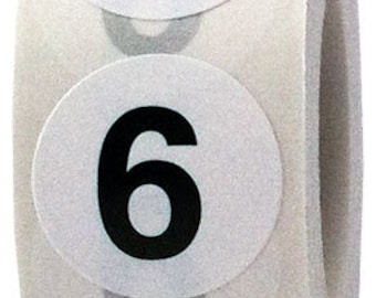 Number 6 Stickers - Etsy