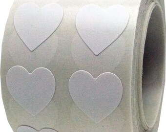 White Heart Stickers - Etsy