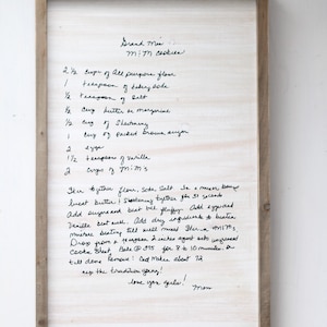 Custom Recipe Sign | Personalized Recipe Decor | Gift for Mom ...