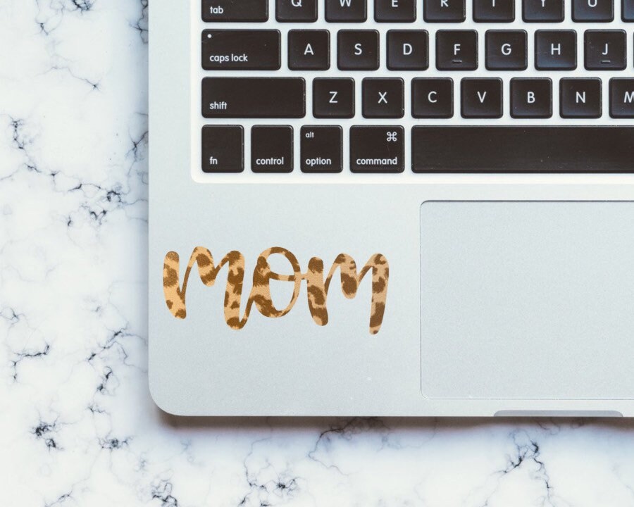 Custom Mom Vinyl Decal Leopard Print Sticker Mom | Etsy