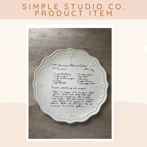 Personalized Recipe Decorative Tray | Handwritten Recipe Plate | Recipe ...