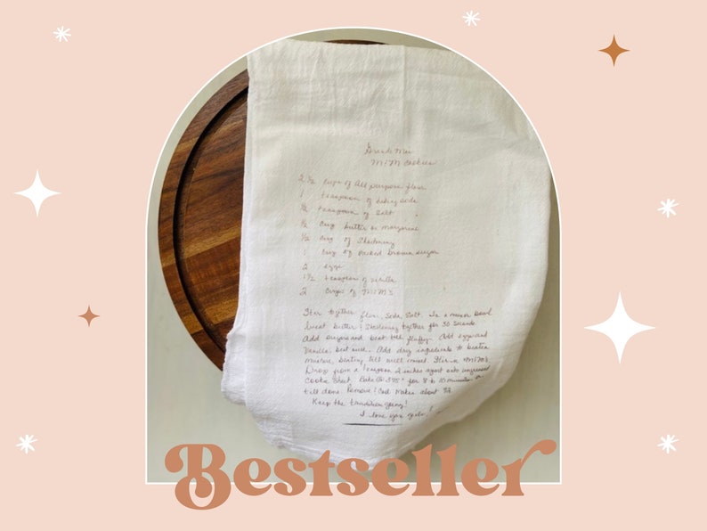 Personalized Kitchen Flour Sack Hand Towel Custom Recipe - Etsy
