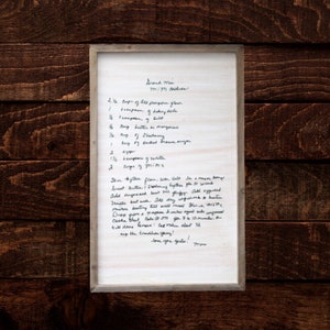 Custom Recipe Sign | Personalized Recipe Decor | Gift for Mom ...