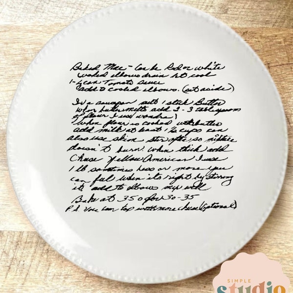 Personalized Recipe Plate - Etsy