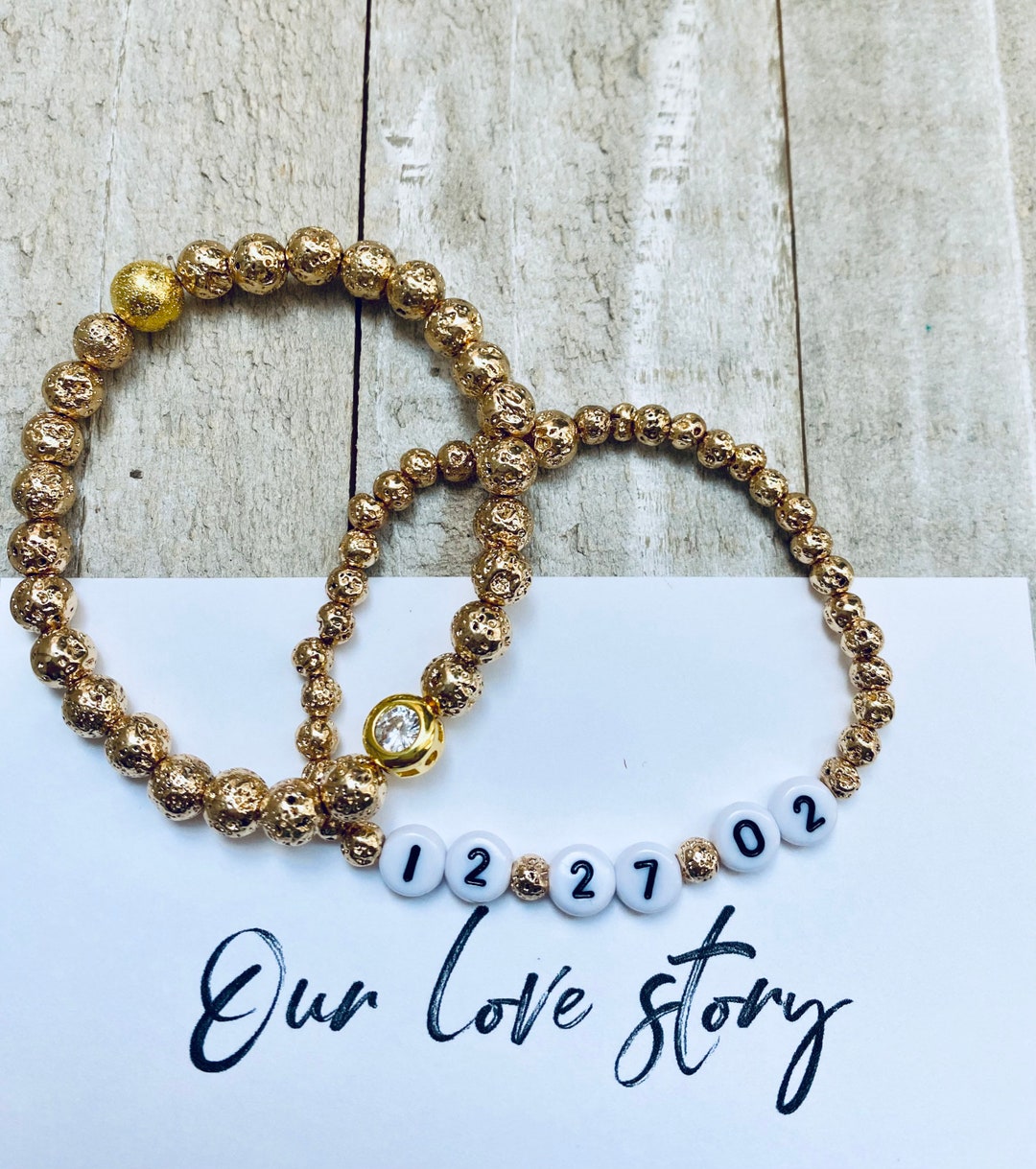 Love Story Beaded Bracelets Stack of 4 - Etsy