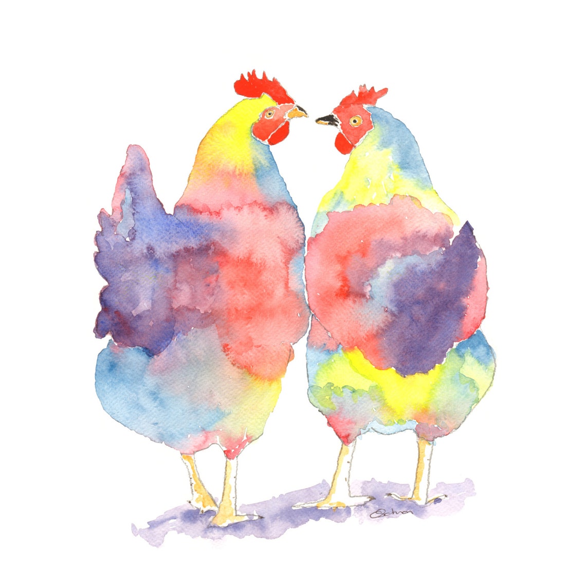 Chatting Hens, Chicken Pictures Gifts for the Chicken Lover, Hen Gifts ...