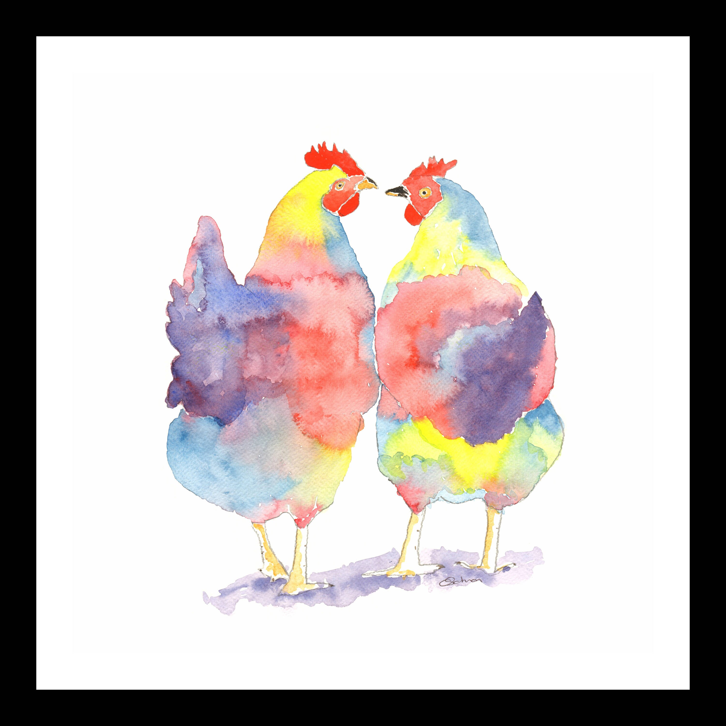 Chatting Hens Chicken Pictures Gifts for the Chicken Lover | Etsy UK